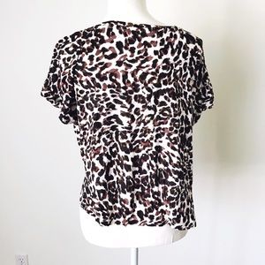 CAbi | Tops | Cabi Animal Print Crop Tee Style 344 | Poshmark